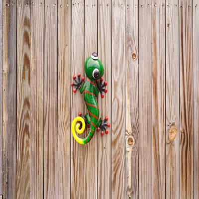 Cina Arte all'aperto variopinta di Art Handicraft Metal Gecko Wall della parete della lucertola del metallo in vendita