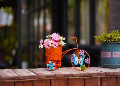 Cina Decorazione domestica del vario di colore di progettazione del metallo della bicicletta di forma vaso del giardino in vendita