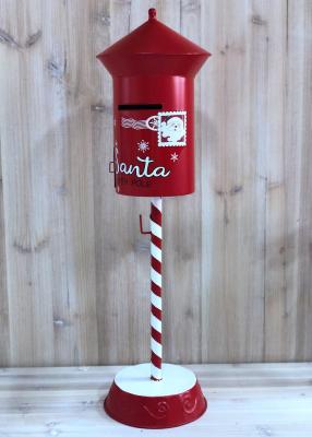Cina Condizione all'aperto della scatola di Art Modern Metal Santa Post dell'iarda del metallo di Natale in vendita