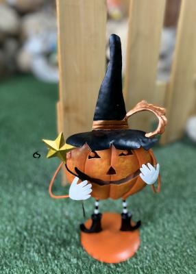 Cina Piccolo Halloween orna la Jack-O-lanterna leggera del metallo all'aperto in vendita