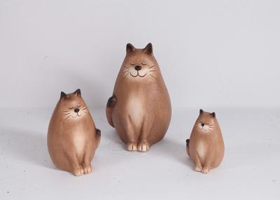 중국 OEM / ODM 도자기류 정원은 Cat 형태 장식을 꾸밉니다 판매용