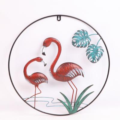 Cina Decorazioni per appesi a muro a mano Ronda cornice Gufo, Flamingo, Uccello. in vendita