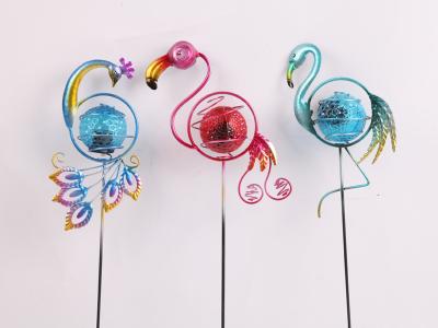 China Pauwvogel Flamingo kraan Zonne-tuin ornament met lage lichtintensiteit Te koop