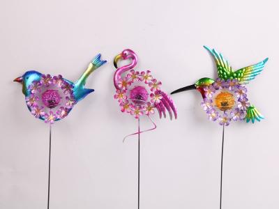 China Pauwvogel Flamingo kraan Zonne-tuin ornament met lage lichtintensiteit Te koop