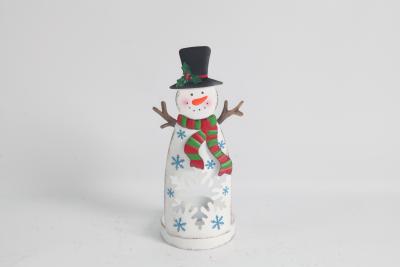 Cina Decorazione di Natale in metallo personalizzata Uomo di neve Babbo Natale Alce Artigianato per decorazioni di vacanza moderne in vendita