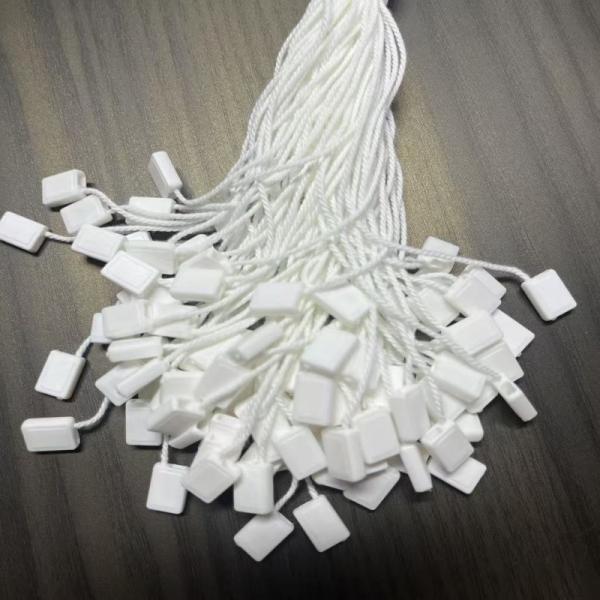 Quality White Hang Nylon Plastic Tag Fastener String Rectangular ODM for sale