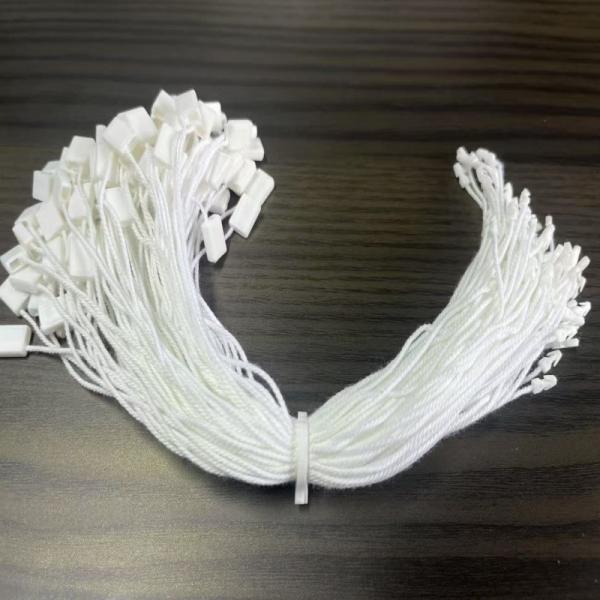 Quality White Hang Nylon Plastic Tag Fastener String Rectangular ODM for sale