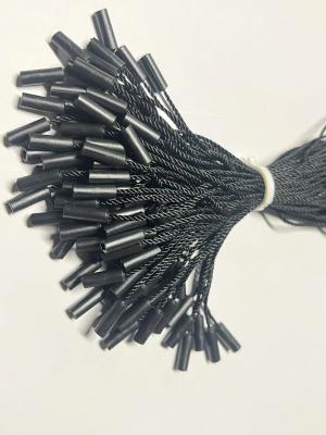 China Universal Black Hang Tag String fasteners Logo Free Cylindrical Three Strand Nylon Rope for sale