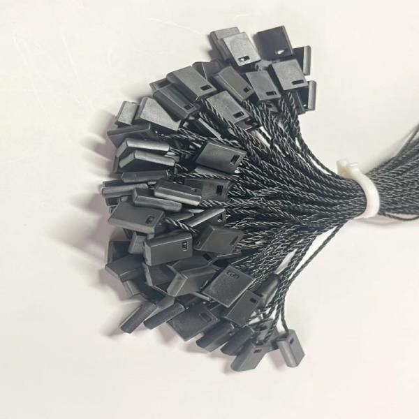 Quality Clothing Swing Black Price Tag Fasteners String For Shirt Pant Dress Outerwear for sale