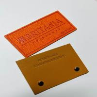 China Rectangle Shape Custom Leather Labels for Garment Label Promotion for sale