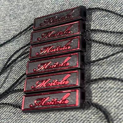 China Cotton Black Hang Tag String Rectangle Design Featuring 02mm Thickness Suitable for Fashion Labeling and Merchandise Tags for sale