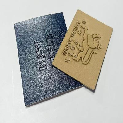 China Customization Jeans Leather Label Durable Stylish Custom Leather Patch for Jeans Apparel Accessories for sale