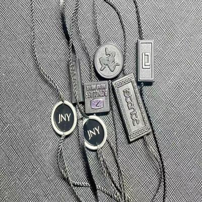 China Flexible Garment Swing Tags Black Suitable for Clothing Labels Apparel Identification and Textile Product Customization for sale