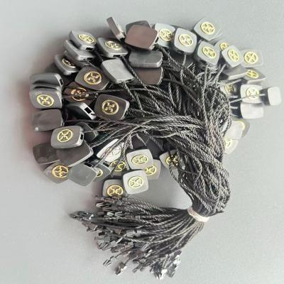 China High Durability Black Hang Tag String 0.2mm Thickness 0.2 Inches Width Designed for Secure Attachment of Clothing Labels for sale