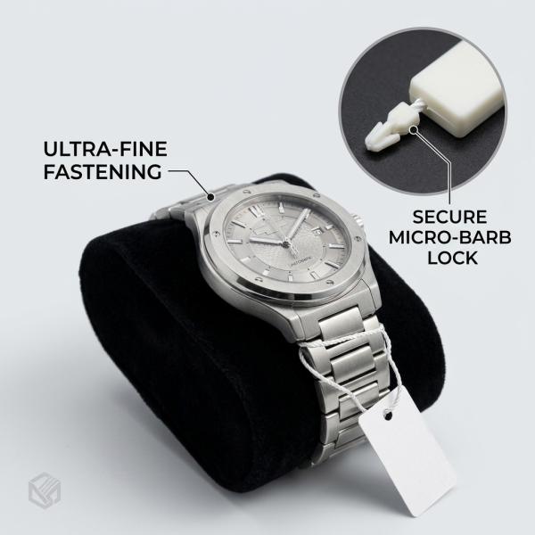 Quality Rectangle Polyester Snap Lock Plastic Tag Fastener White Eco Friendly for sale