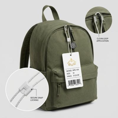 China Approximately 10 Inches Hanging Length Plastic Tag Fastener Suitable for Bags Made from Durable Plastic Texture Ensuring Attachment for sale