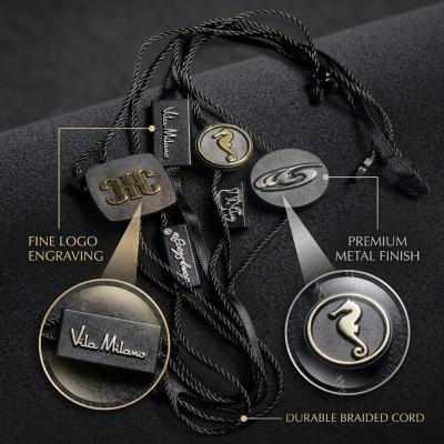China Rectangle Black Hang Tag String Thickness 0.2mm Quantity 100 Pieces Essential for Tagging Clothing Items and Accessories for sale