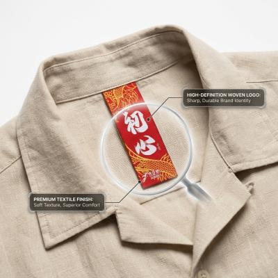 China OEM Patch Needle Woven Clothing Labels Sew In Garment Tags Accessories For Polo Shirts for sale