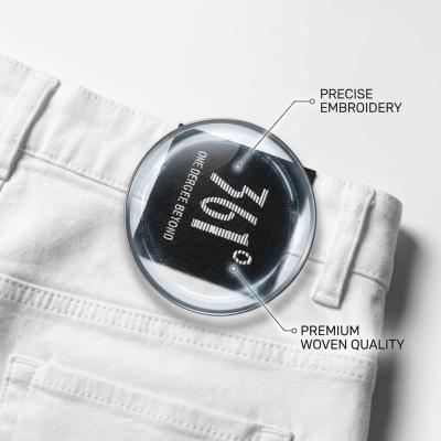 China Custom Embroidery Woven Clothing Labels Tags For Hats T Shirt for sale