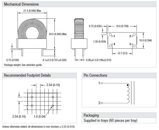 32150C Toroidal Coil Ferrite Core Common Mode Choke with ROHS