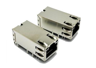 China SMD 10G Integrated PoE RJ45 Connector Through Hole Termination JXT7-1123NL for sale