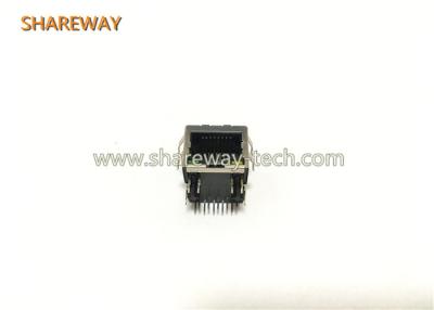 China J0G-0007NL Single Port RJ45 Through Hole PCB Jack 10/100 Base-T AutoMDIX for sale
