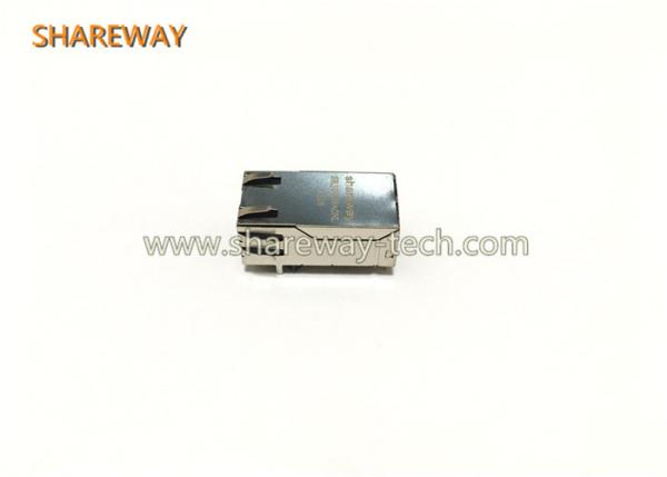 J0G-0009NL único RJ45 portuário através de PWB Jack do furo 10/100/1000 de T baixo AutoMDIX