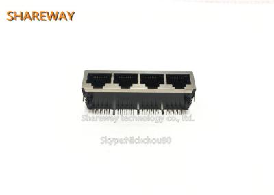 Chine IMMERSION de recourbement protégée par métal J1N-0004NL de carte PCB Jack du profil bas RJ45 avec IEM - doigt à vendre