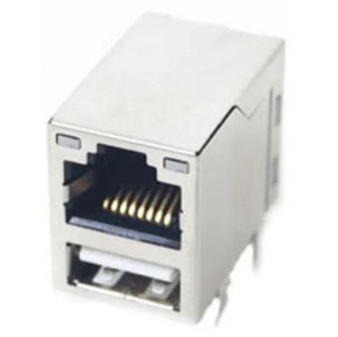 Cina RJ45 LAN-trasformatore 10/100/1000 BaseT + USB 7497111611A in vendita