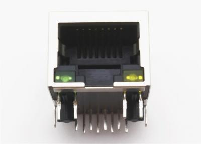 China 615008185121 RJ45 Modular Jack Tab Up Horizontal Shielded Low Profile with LED 8P8C for sale