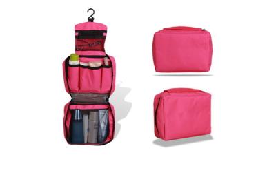 China Foldable hanging toiletry travel bag for man women with hook for sale