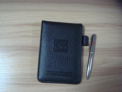 China Hotel, motel, restaurant black PU cover Note book, Hotel Information Folder For paper for sale