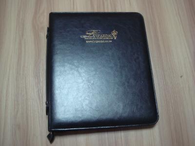 China PU cover gold or silver stamping Logo note book of hotel paper Hotel Information Folder for sale