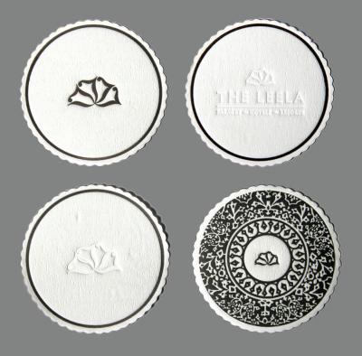 China 4c printed Custom made Logo promotional Tissue Coasters for Hotel drinks for sale
