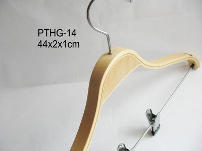 China Man & Woman Wooden Hanger For Trousers and Skirts Hotel Coat Hanger for sale