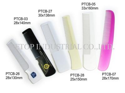 China Colorful Plastic Straight Comb Bathroom Amenities For Hotels Hot Stamping for sale