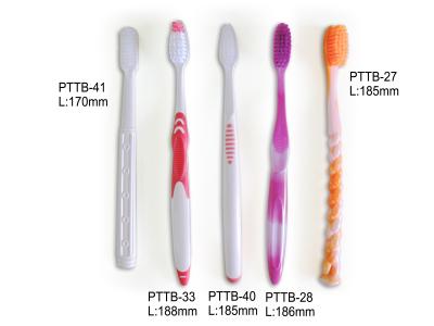 China Hotel amenity kit, custom colorful toothbrush, dental kit, soft hair with special design for sale