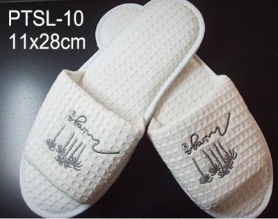 China Waffle Cotton Open Toe Disposable Slippers For 4 Stars Hotel CE for sale