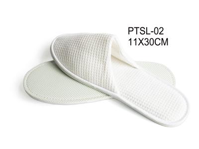China White Waffle Closed Toe Disposable Spa Slippers , Womens Bedroom Slippers for sale
