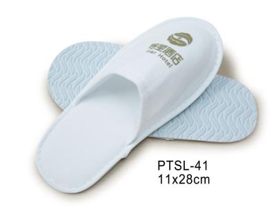 China EVA Willow Sole Disposable Hotel Bathroom Slippers Pulled Hair Fabric for sale