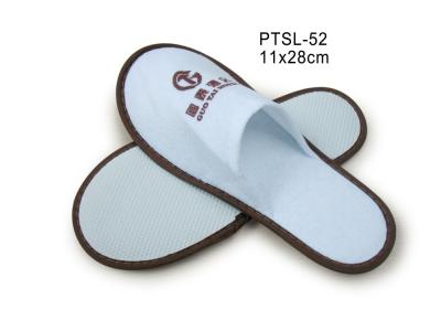 China Polyester Terry Cloth Disposable Hotel Slippers With Diamond Eva Sole for sale