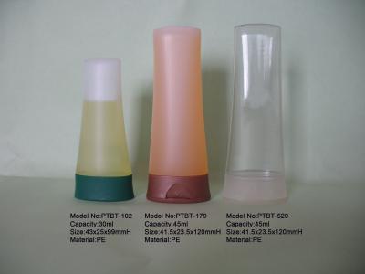 China 30ml Colored Cap Hotel Shampoo Bottle, Clear Or Frosty PE Empty Bottles, Turtle Bottle for sale