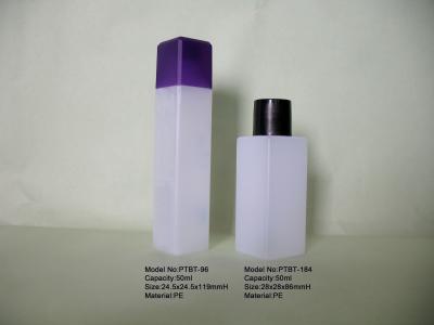 China 50ml Colored Cap Hotel Shampoo Bottle, PE Square Empty Bottles For Bath Gel, Lotion for sale