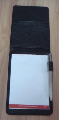 China Hotel and Spa black PU Hotel Information Folder, Cover for Note or Log book for sale