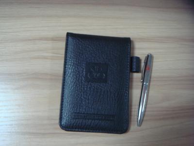 China Hotel, motel and restaurant black PU cover Note book, Hotel Information Folder For paper for sale