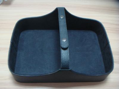 China Five Star Hotel Amenities, restaurant and Spa PU Leather shoe storage basket for sale