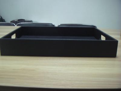 China Hotel, Bar and restaurant PU Leather food serving, dinner or dessert plate Tray for sale