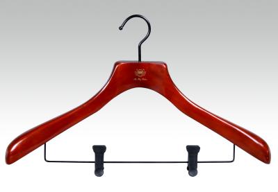 China Cherry color Anti thief plastic Hotel Clothes Hangers, shop pants or coat hanger for sale