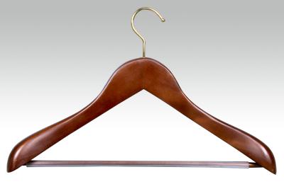 China Stain, plastic or wooden anti - thief Hotel Clothes Hangers for hanging suits and coat for sale