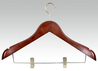 China Wooden Garment, store, shop and Hotel Clothes Hangers for pants, coat and suits for sale